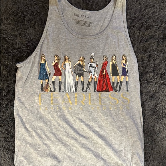 Taylor Swift | Tops | Taylor Swift Gray Sleeveless Tank Top Fearless ...